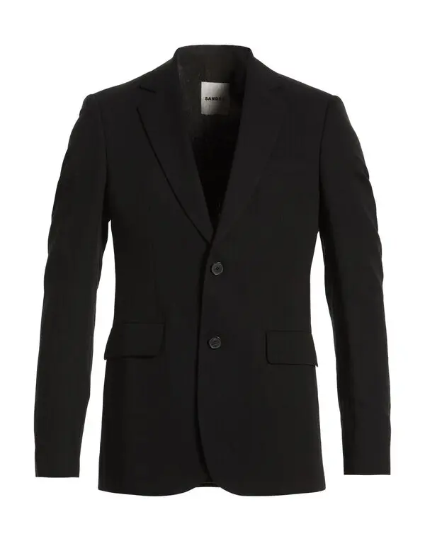 Sandro Blazer Size Lyocell, Linen, Cotton - Black