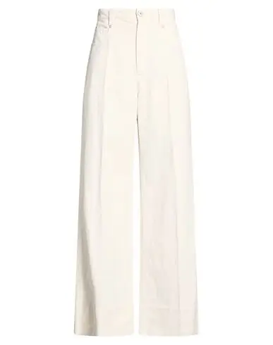Brunello Cucinelli Wide-leg Cotton-linen Blend Pants - White