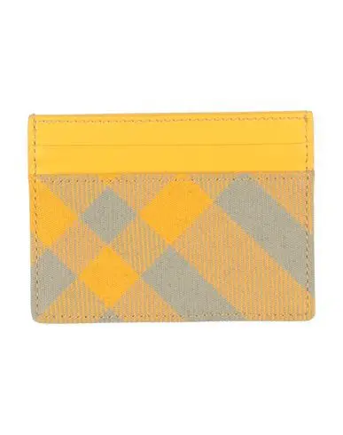 Burberry Cardholder Cow Leather, Polyester, Wool - Yellow
