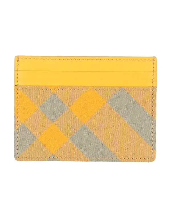 Burberry Cardholder Cow Leather, Polyester, Wool
