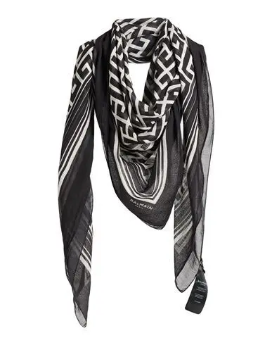 Balmain Scarf Cotton, Silk - Black