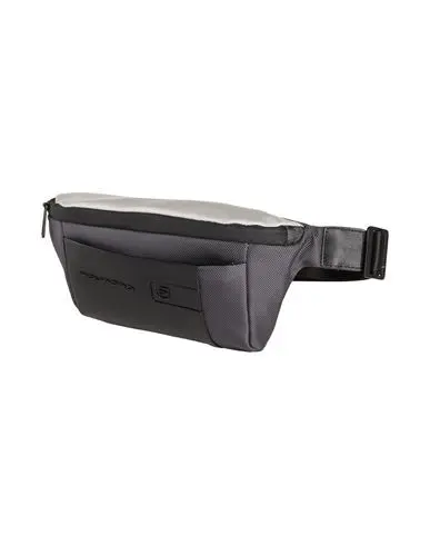 PIQUADRO Belt Bag Charcoal Recycled Nylon, Metal And Cow Leather - Grey