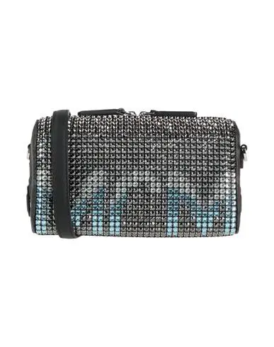 Mcm Leather Crossbody Bag With Appliqués - Black