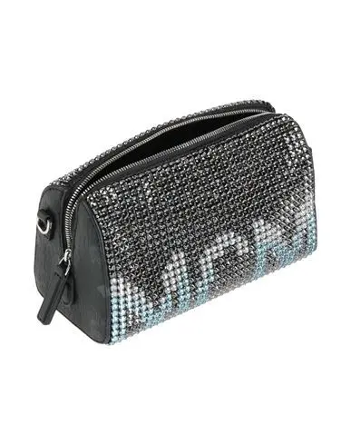 Mcm Leather Crossbody Bag With Appliqués - Black