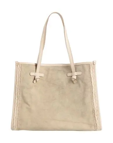 GIANNI CHIARINI Marcella Club Handbag Sand Textile Fibers, Leather - Beige