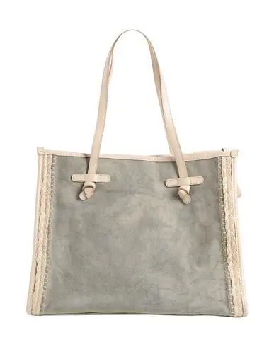 GIANNI CHIARINI Marcella Club Handbag Sand Textile Fibers, Leather - Green