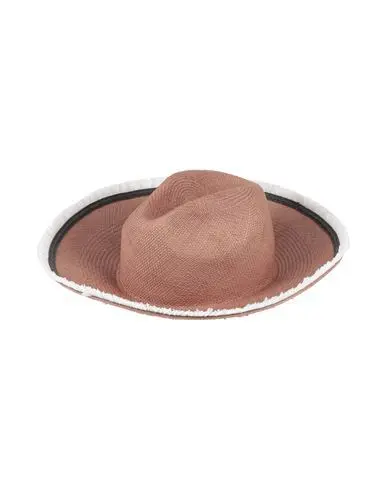 Brunello Cucinelli Hat In Straw, Viscose, And Brass - Beige