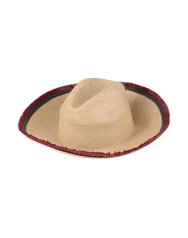 Brunello Cucinelli Hat In Straw, Viscose, And Brass - Beige