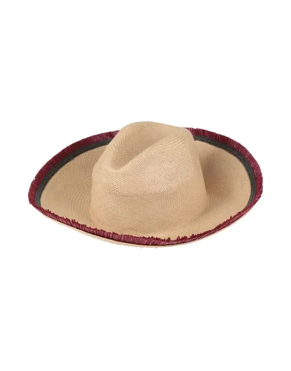 Brunello Cucinelli Hat In Straw, Viscose, And Brass