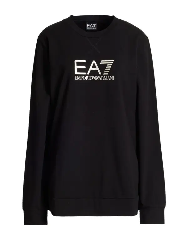 EA7 Cotton Blend Sweatshirt - Black