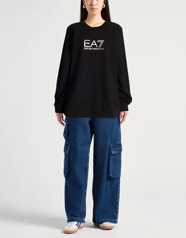 EA7 Cotton Blend Sweatshirt - Black
