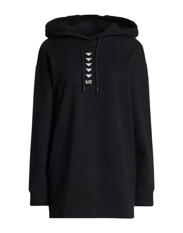 EA7 Cotton-elastane Fleece Sweatshirt - Black