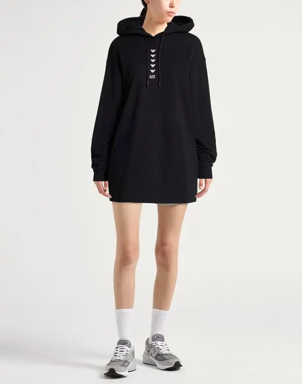 EA7 Cotton-elastane Fleece Sweatshirt - Black
