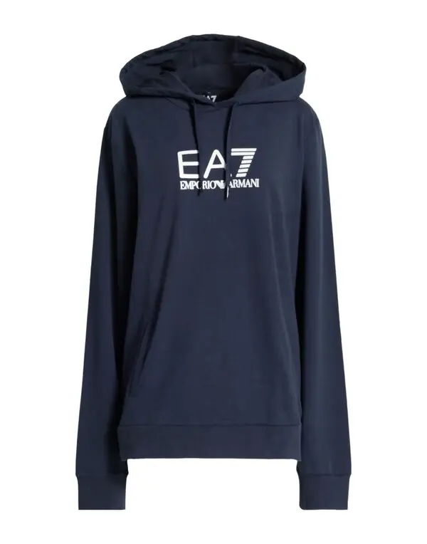 EA7 Cotton-elastane French Terry Sweatshirt - Navy