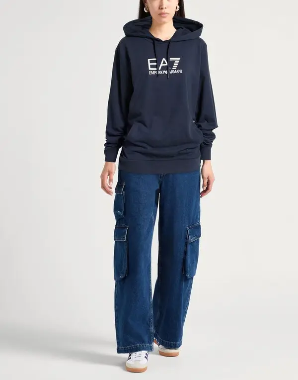 EA7 Cotton-elastane French Terry Sweatshirt - Navy