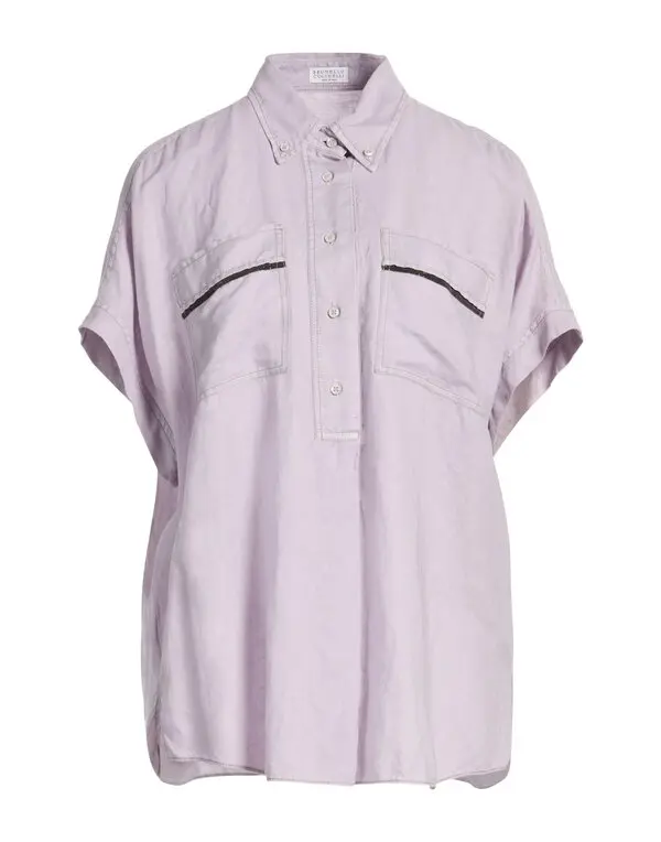 Brunello Cucinelli Top In Linen And Cotton