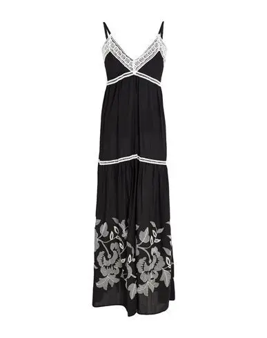 KAOS JEANS Maxi Dress Size Cotton, Polyester - Black