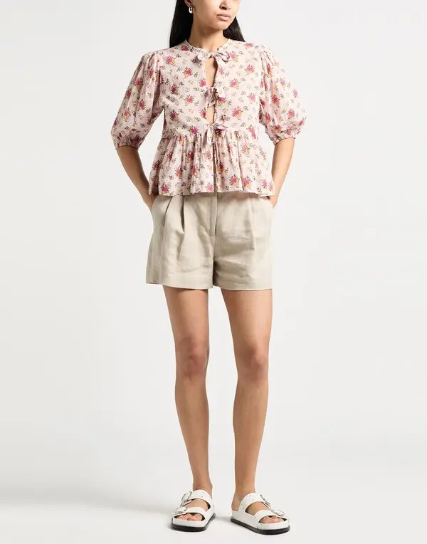 Antik Batik Floral Print Peplum Shirt