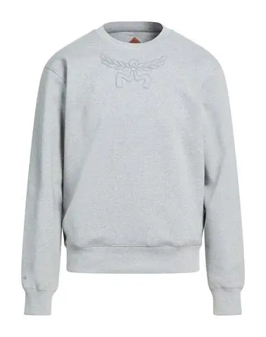 Mcm Crewneck Sweatshirt With Embroidered Logo - Grey