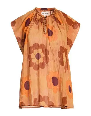 Antik Batik Cotton Floral-print Top - Beige
