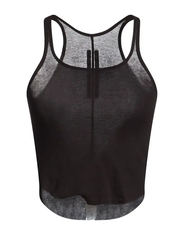 Rick Owens Cotton Jersey Crop Top - Black