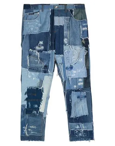 Dolce & Gabbana Patchwork Tapered Jeans - Blue