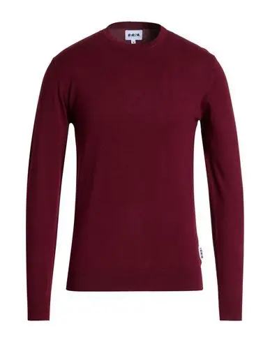 BERNA Long Sleeve Crewneck Knit Sweater - Red
