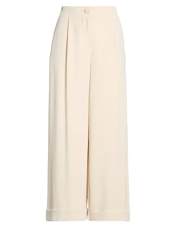 Armani Exchange Wide Leg Relaxed Fit Pants - Beige