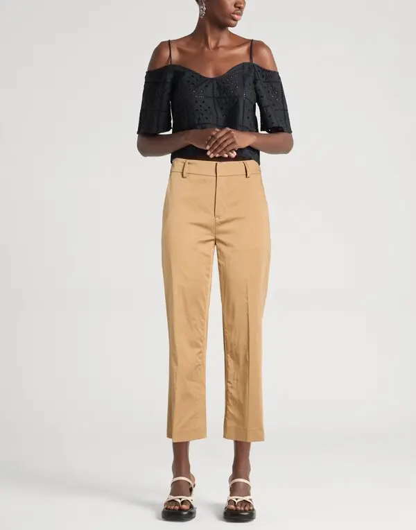 DONDUP Straight-leg High-waisted Pants - Beige