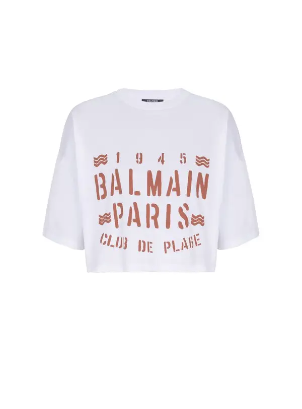 Balmain T-shirt With Plage Print