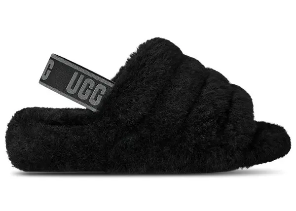 UGG Fluff Yeah Slide - Black/dark Shadow