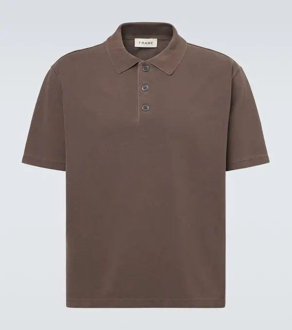 FRAME Cotton Pique Polo Shirt