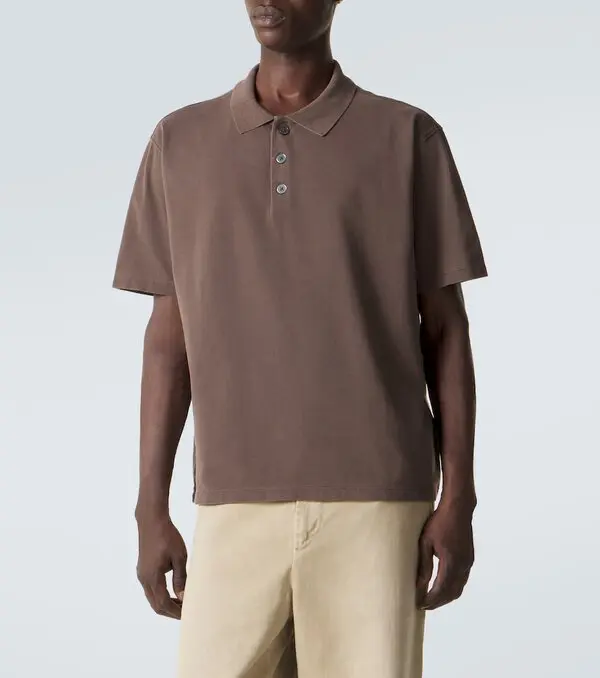 FRAME Cotton Pique Polo Shirt