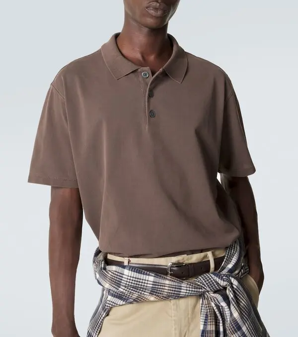 FRAME Cotton Pique Polo Shirt