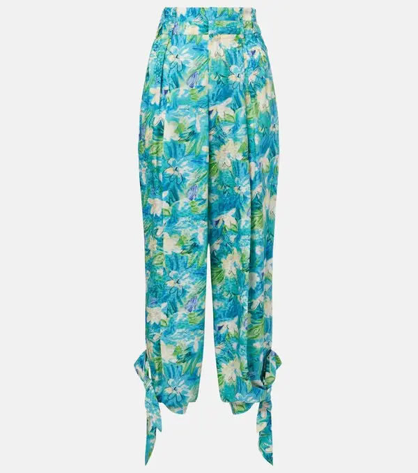 Chloé Floral Silk Balloon Pants