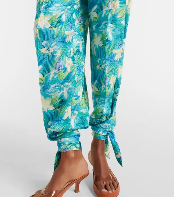 Chloé Floral Silk Balloon Pants