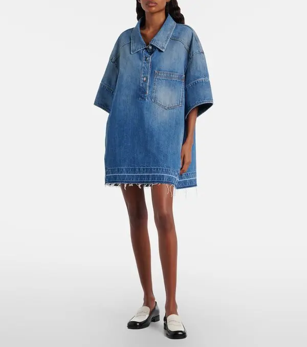 Givenchy Oversized Polo Denim Minidress