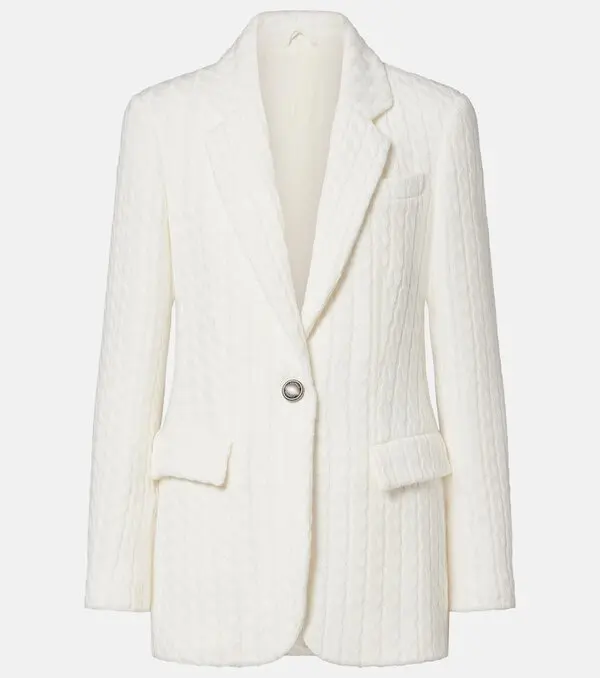 Brunello Cucinelli Cable-knit Cotton Blazer