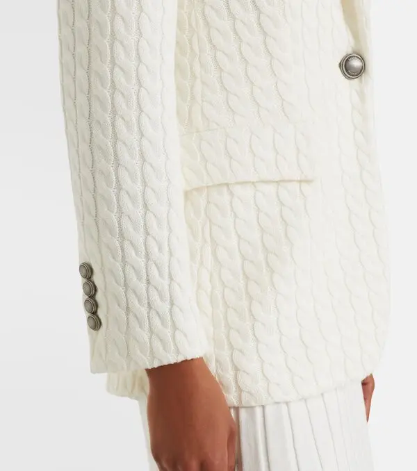 Brunello Cucinelli Cable-knit Cotton Blazer