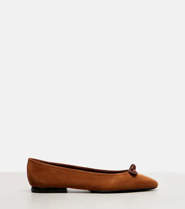 Loro Piana Primula Suede Ballet Flats