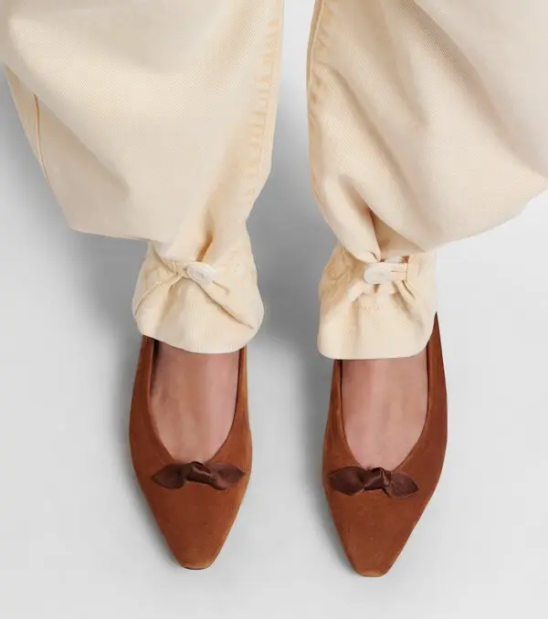 Loro Piana Primula Suede Ballet Flats