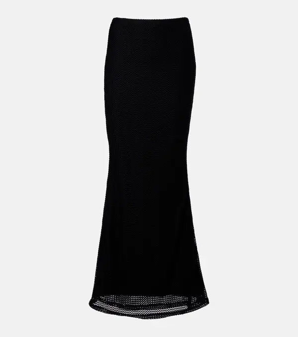 MONTCE Natalia Crochet Maxi Skirt - Black