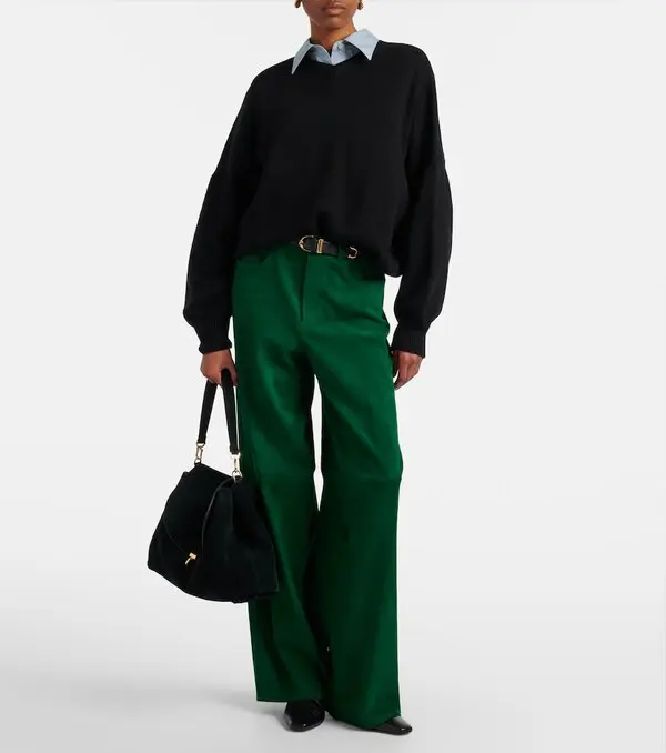 Stouls Mytheo Wide-leg Suede Pants