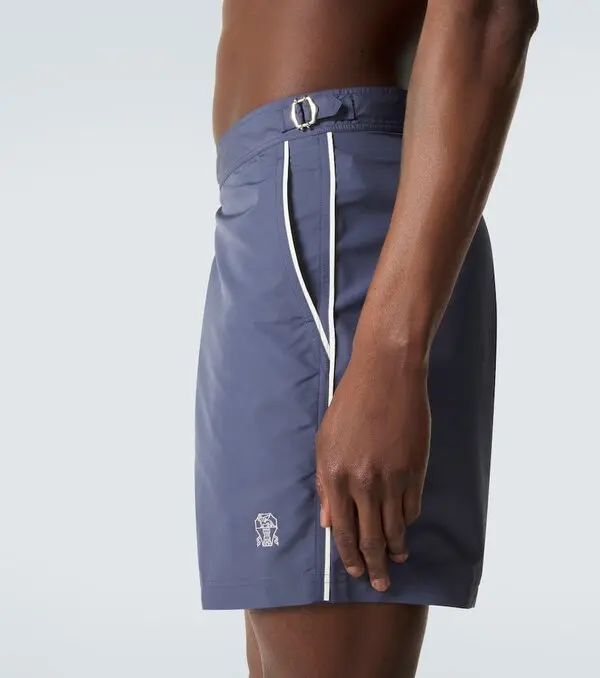 Brunello Cucinelli Logo Swim Trunks