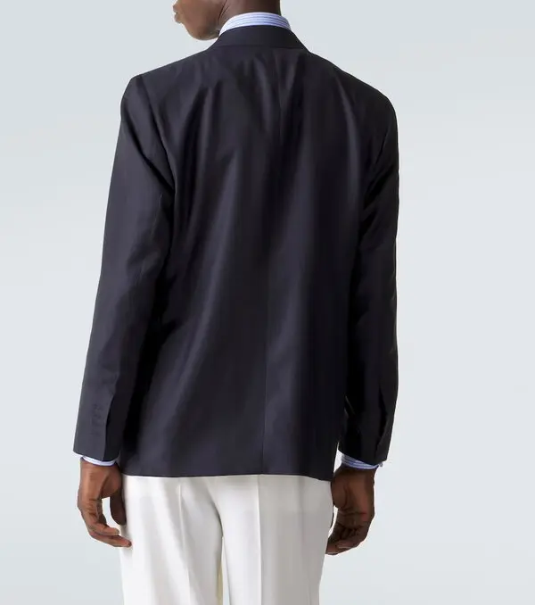 Rubinacci Single-breasted Virgin Wool Blazer - Blue