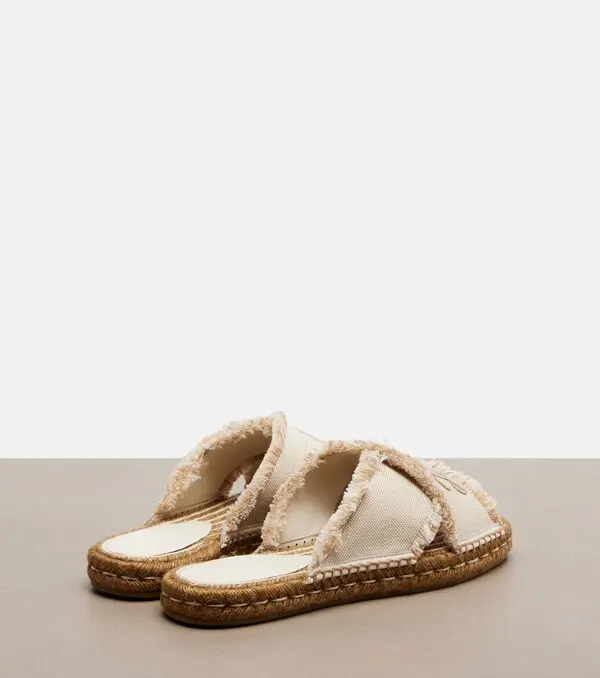 JIMMY CHOO Aciel Woven Espadrille Sandals - Beige