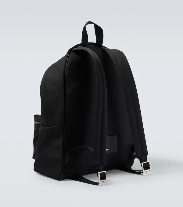 Saint Laurent City Leather-trimmed Canvas Backpack