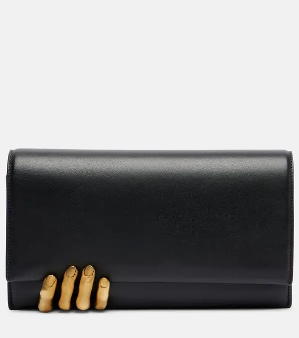 Khaite Hand Leather Clutch - Black
