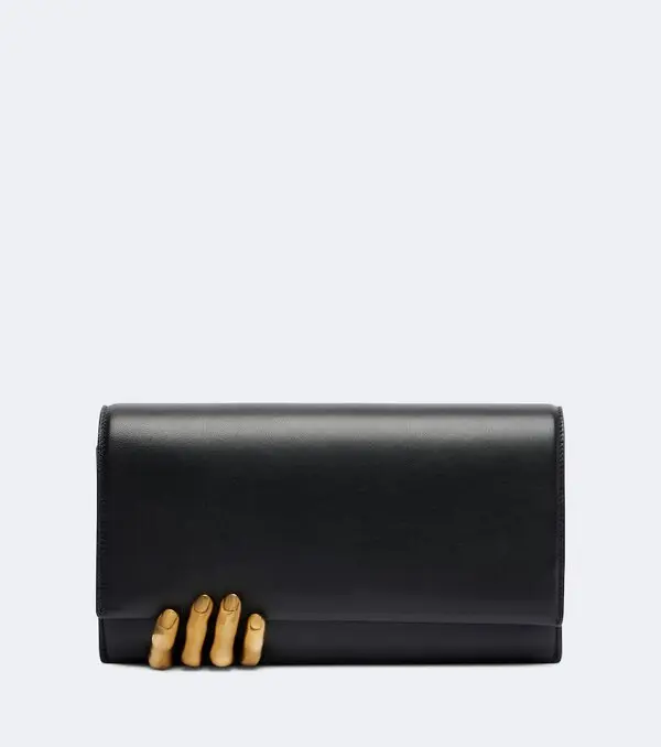 Khaite Hand Leather Clutch - Black
