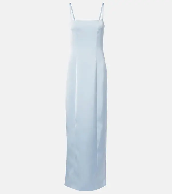 ROTATE BY BIRGER CHRISTENSEN Satin Maxi Dress - Blue